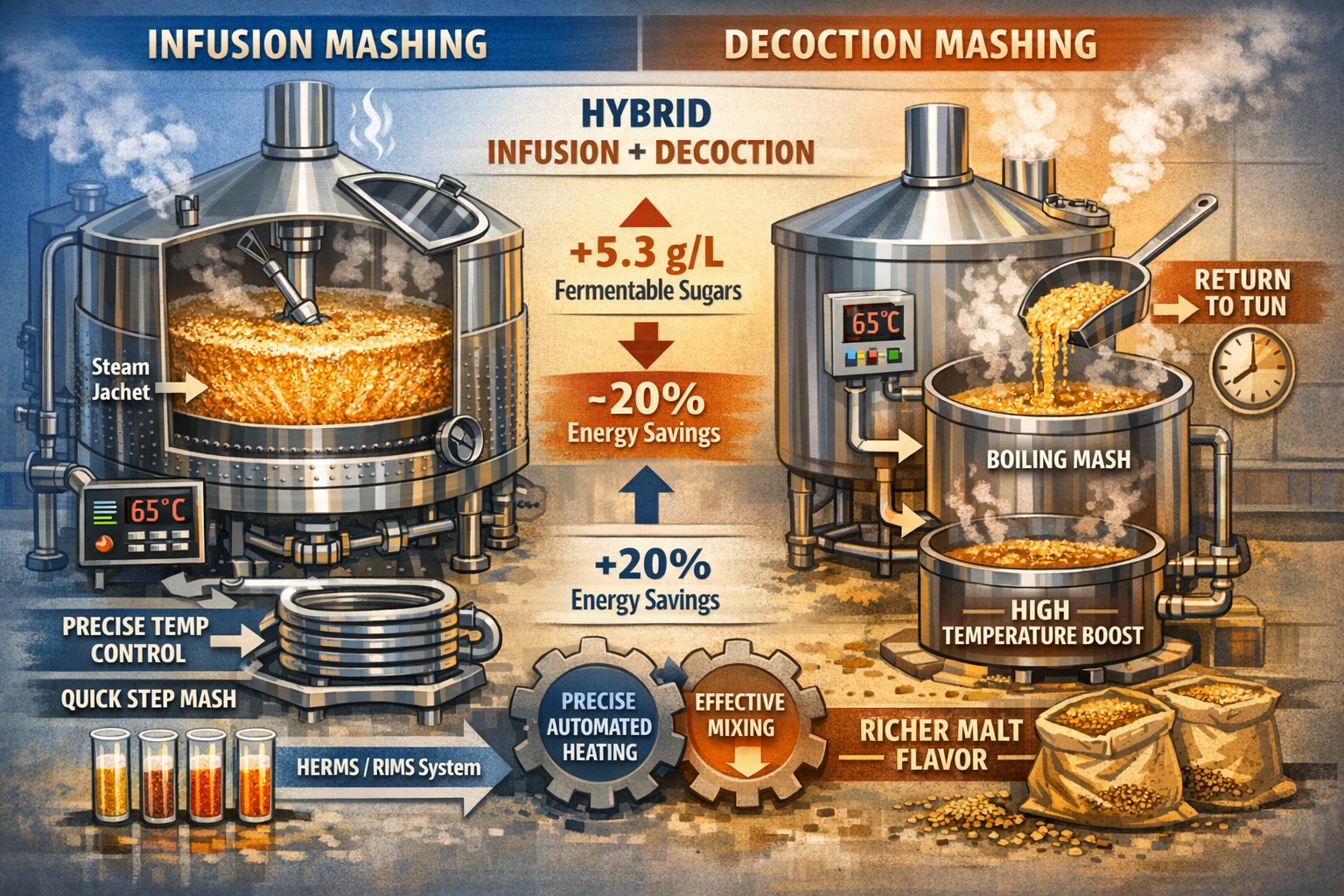Infusion vs Decoction: Siapa Paling Presisi Mengatur Suhu Mash di Pabrik Bir Modern